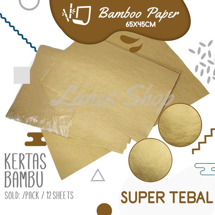 Jual Kertas Bambu/Merang SUPER TEBAL Serap Minyak Food Grade pak isi 12 ...