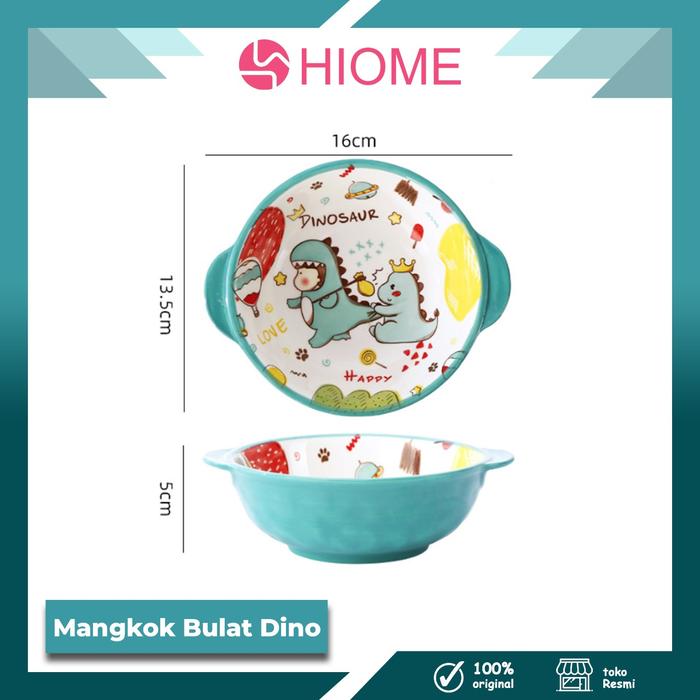 Promo HIOME SET KERAMIK HAPPY DINO UNIK&LUCU / PLATE CERAMIC HAPPY DINO ...