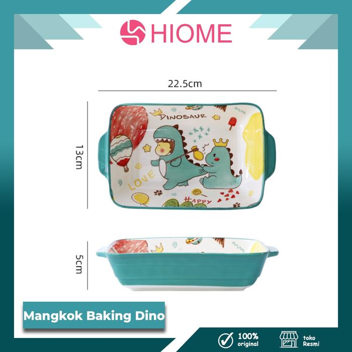 Promo HIOME SET KERAMIK HAPPY DINO UNIK&LUCU / PLATE CERAMIC HAPPY DINO ...