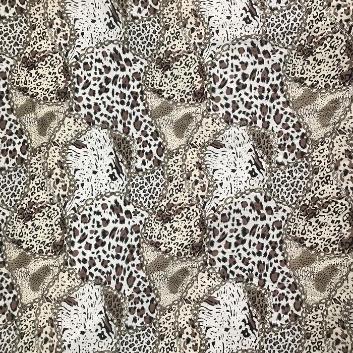 Jual Bahan Kain Rayon Motif Macan - Cokelat - Jakarta Pusat - Biru Tua ...