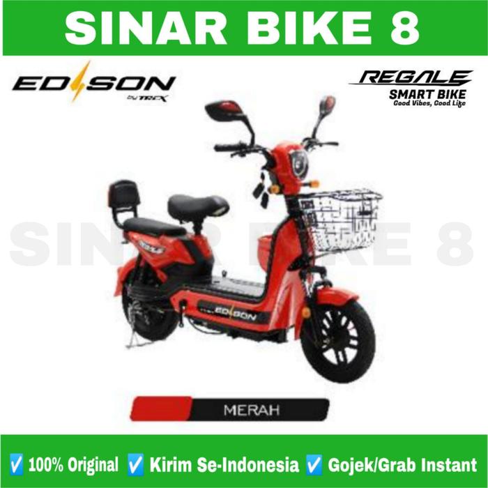 Jual Sepeda Listrik EDISON REGALE Electric E Bike 350 Watt - Merah ...