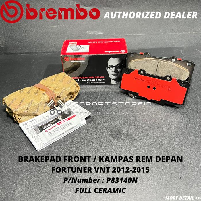 Jual BRAKE PAD FORTUNER VNT 2011-2015 BREMBO FRONT FULL CERAMIC ...