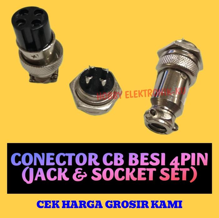 Jual CONECTOR CB 4PIN BESI JACK + SOCKET SET - Kota Semarang - TOKO ...