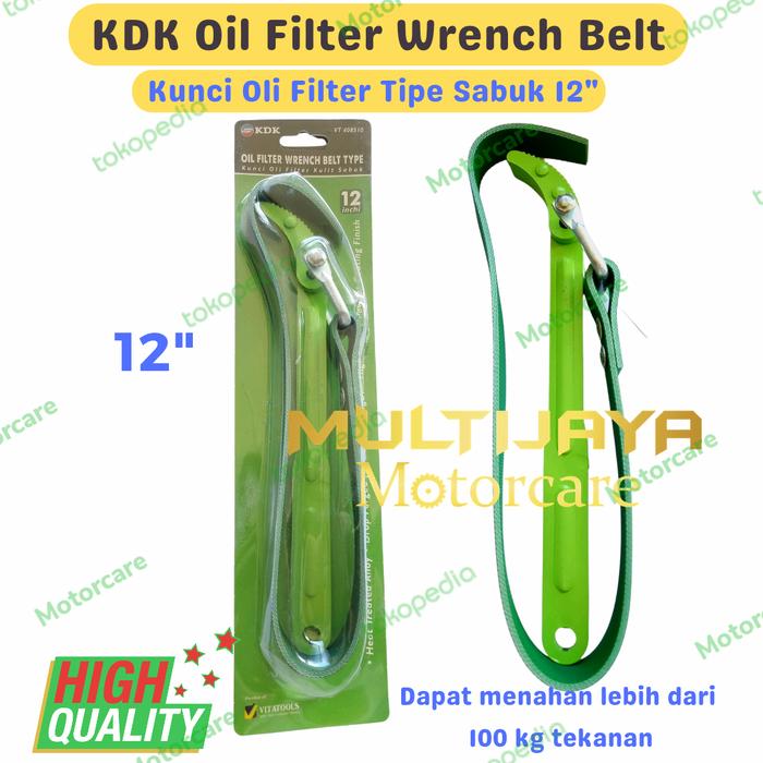 Jual KDK Kunci Pembuka Filter Oli 12“ Model Sabuk - Oil Filter Wrench ...