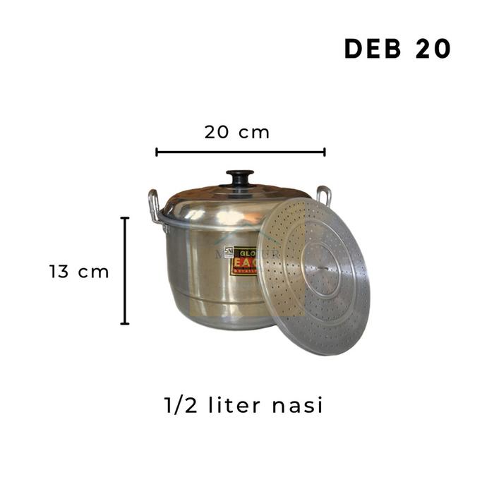 Jual Panci Dandang Kukus Aluminium Eagle / Langseng / Kukusan / Steamer ...