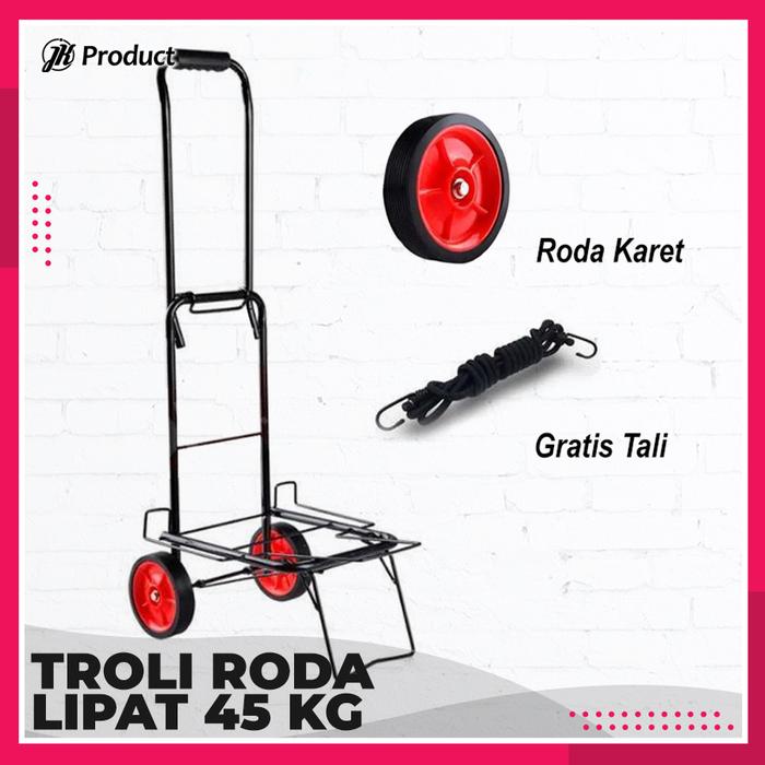 Jual Troli Lipat Angkat Barang 45 KG Besar Trolley Gratis Tali Karet ...