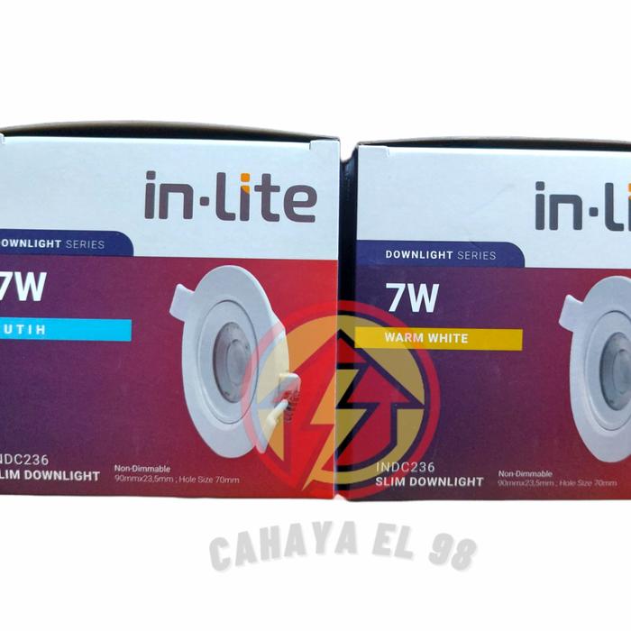 Jual Lampu inlite slimdownlight 7w indc236 -Putih /kuning - Putih ...