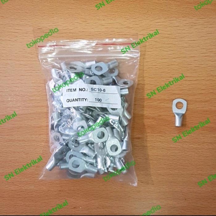 Jual Cable Lug Skun Kabel 10mm Sc 10-6 / Sc 10-8 / Sc 10-10 / Sc 10-12 ( 100 pcs ) Tembaga - Sc ...
