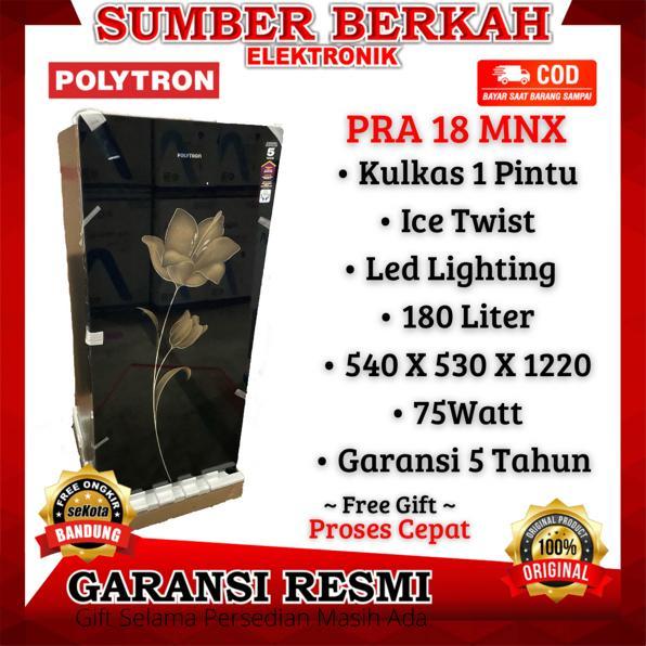 Jual Kulkas Polytron 1 pintu 180 Liter Belleza 75 watt PRA18MNX PRA 18 ...