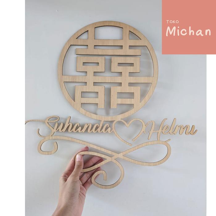 Jual Logo Shuang Xi + Nama - Kab. Bogor - Toko Michan | Tokopedia