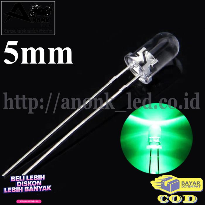 Jual Lampu Led 5mm Superbright / Led 5mm Bening / Lampu 5V - Hijau ...