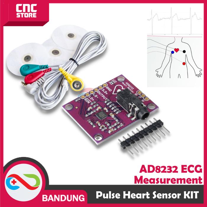 Jual Ad8232 Ecg Measurement Pulse Heart Sensor Module Kit Di Seller Velvet Store Cengkareng