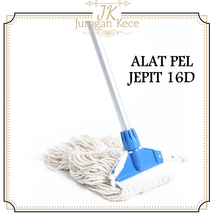 Jual EASE Alat Pel Lantai Gagang Besi Mop Pel Jepit 16D Sumbu Katun ...