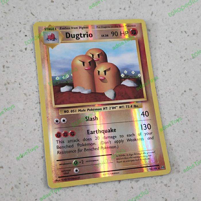 Jual DUGTRIO Rev Holo Kartu Pokemon no ex gx sr hr lugia ho-oh rayquaza ...