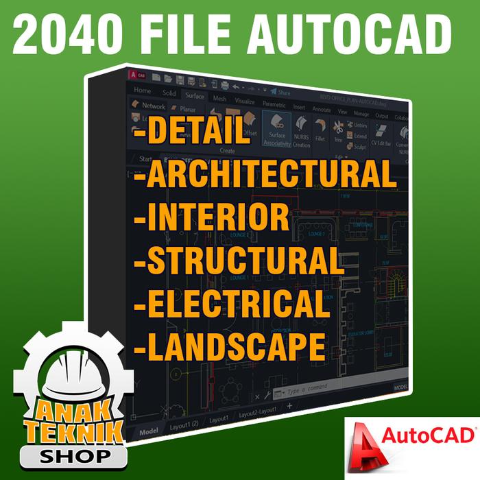 Jual 2040 FILE AUTOCAD - ARCHITECTURAL, MEE, STRUCTURAL, DETAIL, DLL - Kota Manado - ANAK TEKNIK ...