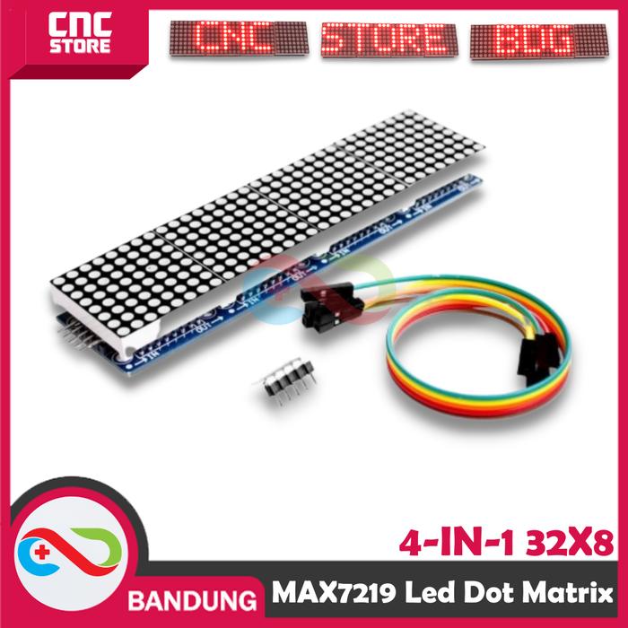 Promo MAX7219 LED DOT MATRIX MODULE 8x8 4-IN-1 32X8 RUNNING TEXT ...