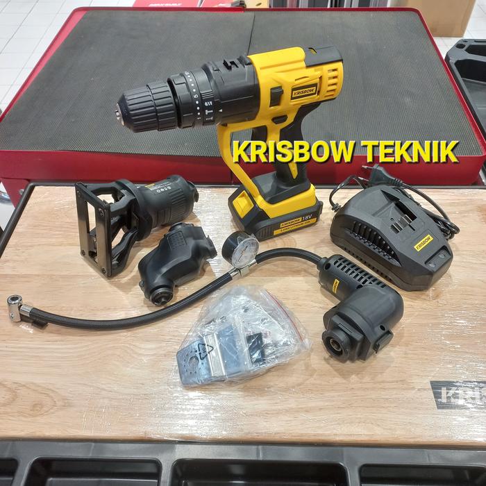 Jual Bor Listrik Cordless Multi Head 18v Krisbow Ircmh01 - Kuning ...