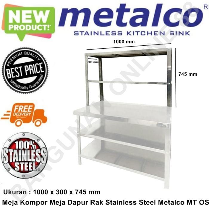Jual Meja Kompor Meja Dapur Rak Stainless Steel Metalco MT OS - Kota ...