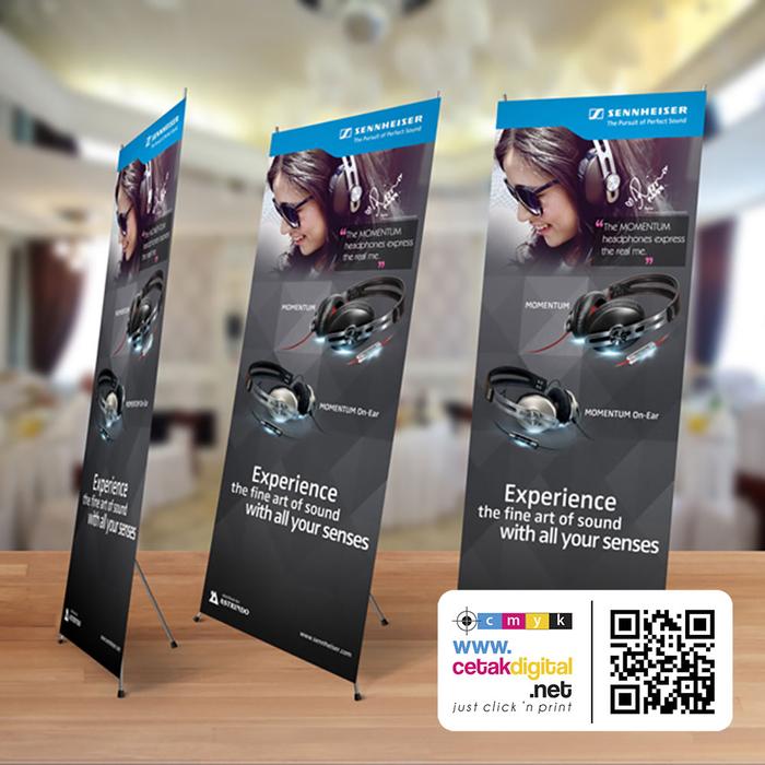 Jual Cetak X Banner Set Uk. 60 x 160 cm ( X-banner Xbanner ) - Kota ...