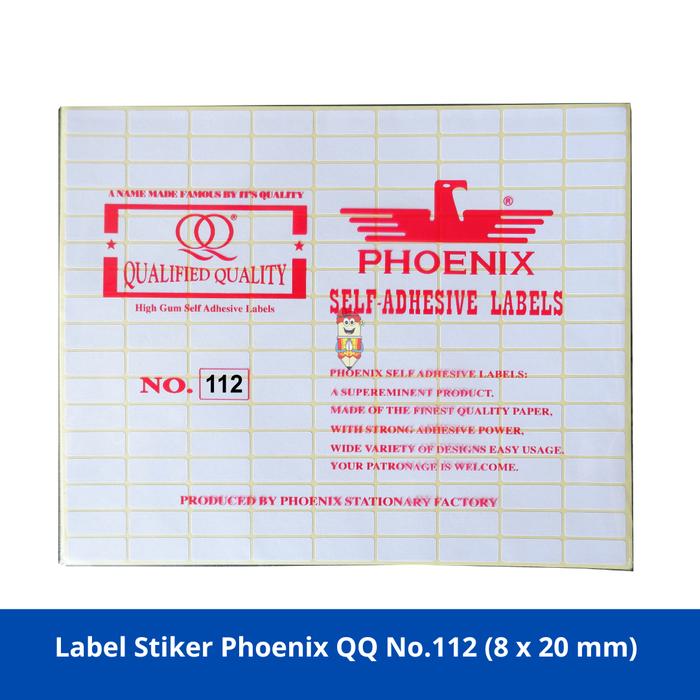 Promo Label Stiker Phoenix QQ No.112 Kertas Harga Nama Undangan 8 x 20 ...