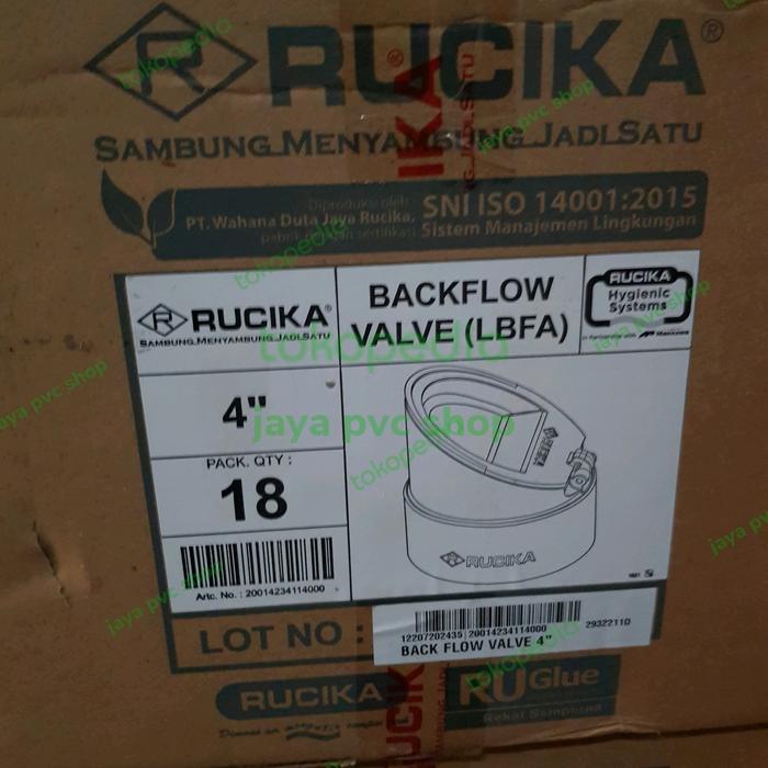 Jual fitting pvc backflow valve 4" rucika - Kota Tangerang Selatan ...