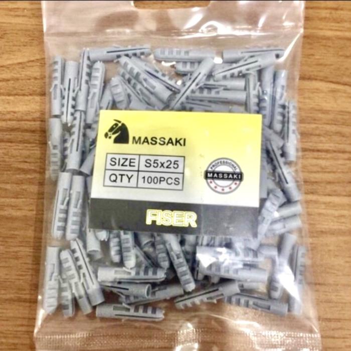 Jual Piser Untuk Skrup baut Tembok Ukuran S5x25 5mm Isi 100 Pcs - Kota ...