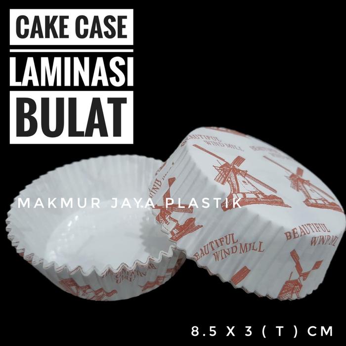 Jual CAKE CASE BULAT PAPER CUP ROTI LAMINASI ISI 200 PC - kincir angin ...