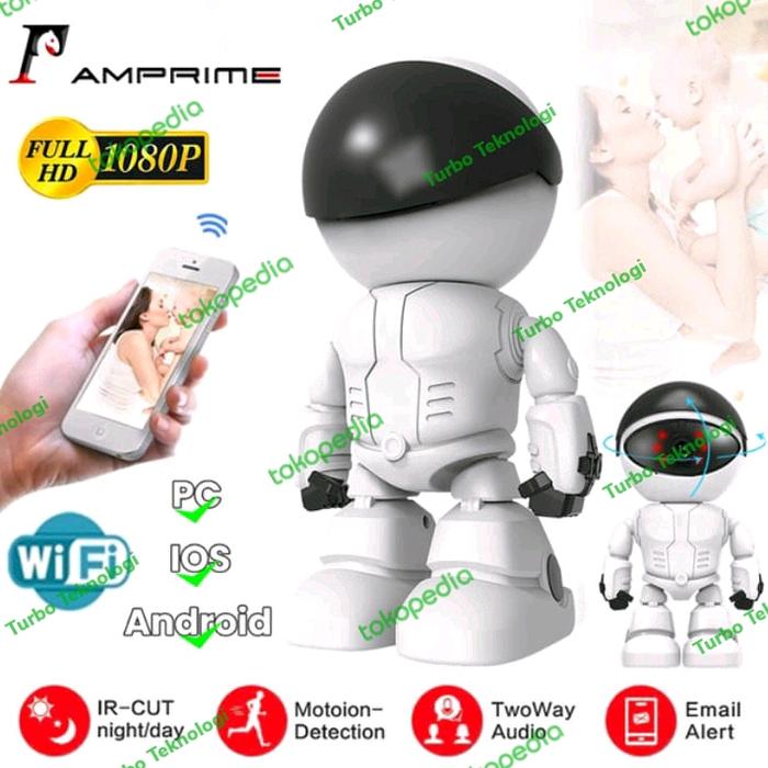 Jual CCTV Robot IP Cam Security Camera 360 Wifi Wireless PTZ Kamera ...