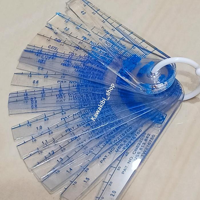 Jual Feeler Gauge Plastic 0.05-4mm (21 blades) - TANPA BOX - Kota ...
