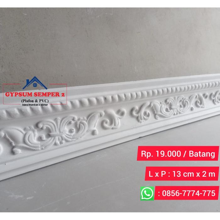 Jual List Profil Gypsum motif Kumis PR Tambang 13 cm / List Gypsum ...