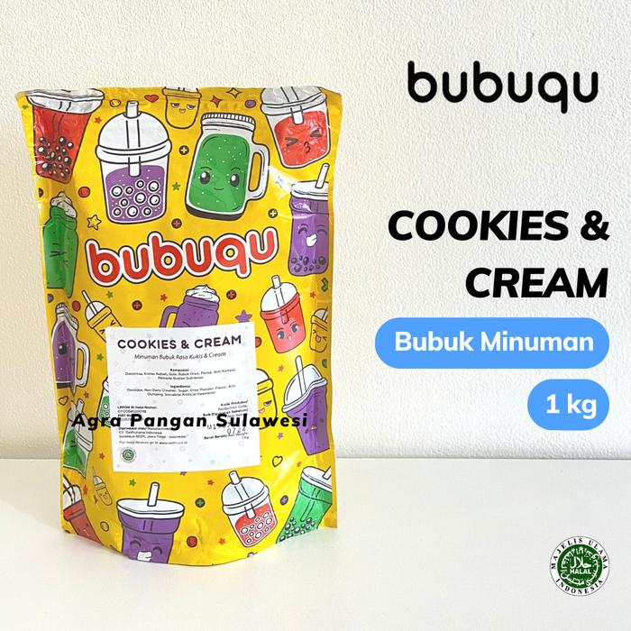 Promo Bubuk Minuman COOKIES AND CREAM 1kg Bubuqu Powder Drink Premix N ...