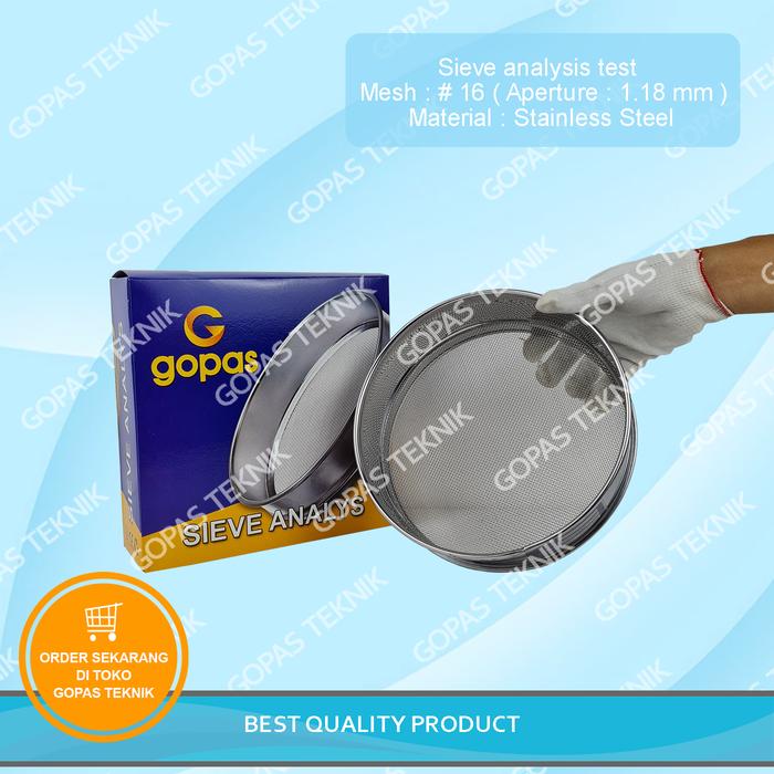 Jual Sieve Ayakan Mesh 16, Test Sieve Mesh #16, Aperture : 1.18 mm ...