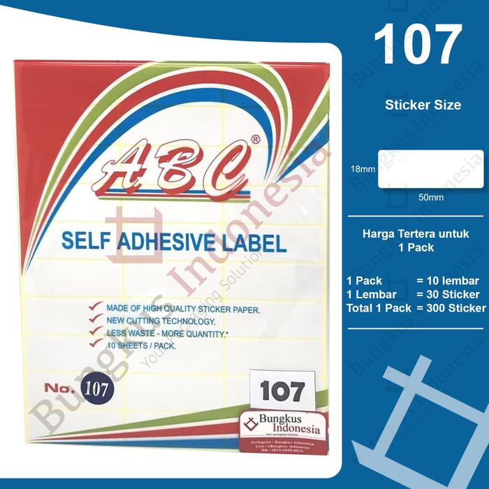 Jual Stiker Label ABC No 107 ( self adhesive label ) / label undangan ...