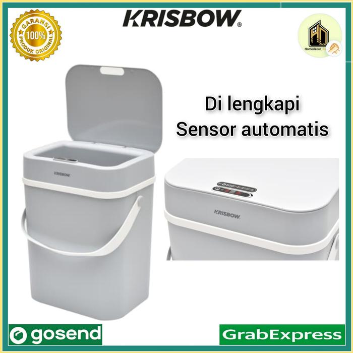 Promo Krisbow 12 Ltr Tempat Sampah Sensor Gerak - Abu-abu / tempat ...