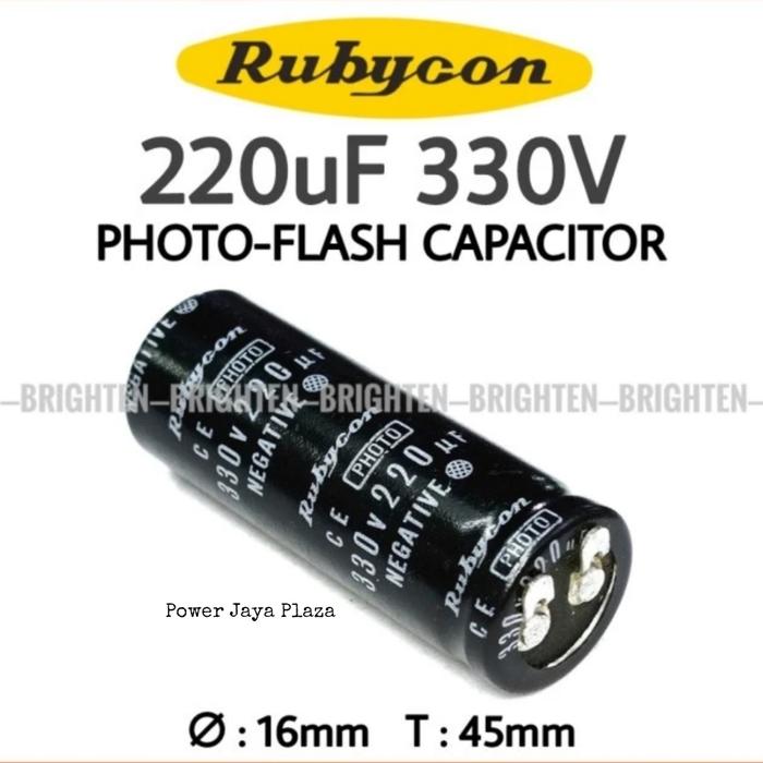 Jual Elko 220uF 330V original Rubycon asli elco capacitor photo flash ...