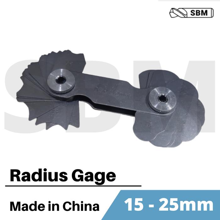 Jual RADIUS GAUGE 15 - 25 MM / RADIUS GAGE / ALAT PENGUKUR RADIUS 15-25 ...