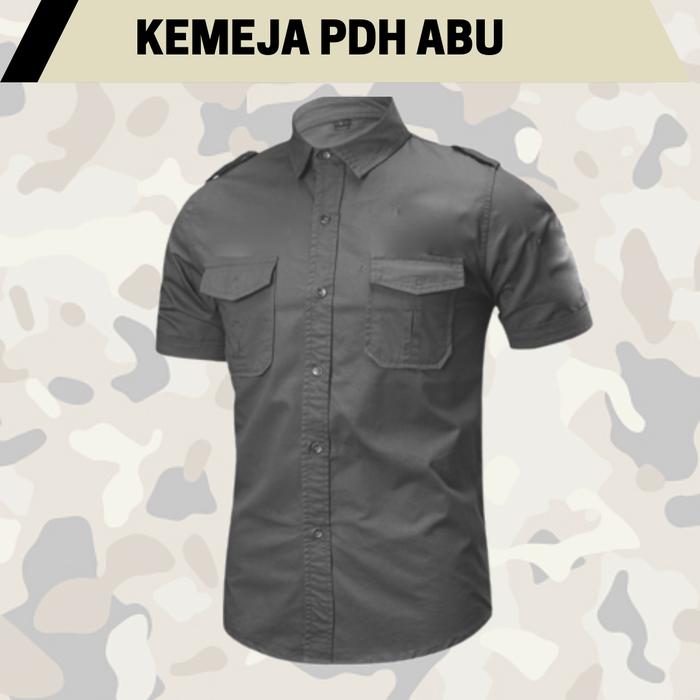 Jual Kemeja PDH Polos Krem Khaki Pria Lengan Pendek - Kemeja Kerja ...