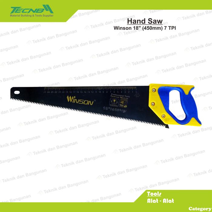 Jual Gergaji Kayu Hand Saw Gagang PVC 18" Winson - Kota Binjai - Teknik ...