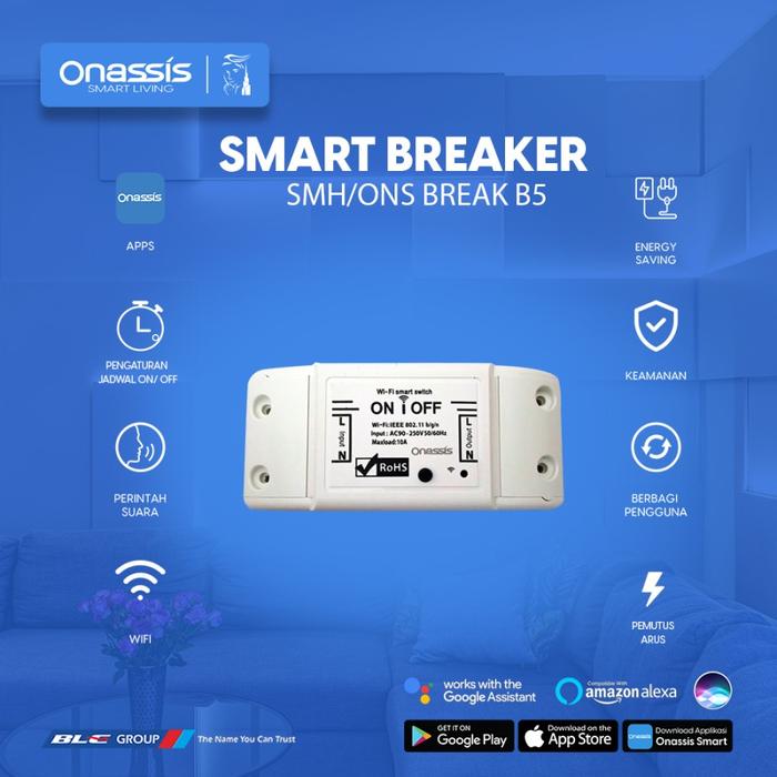 Jual Onassis Smart Home Power Breaker B5 ON OFF Switch Home IoT - Kota ...