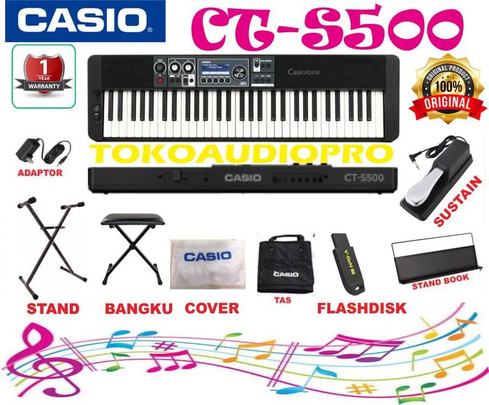 Jual Casio Casiotone CTS500 61-key Arranger Keyboard Paket - Jakarta ...