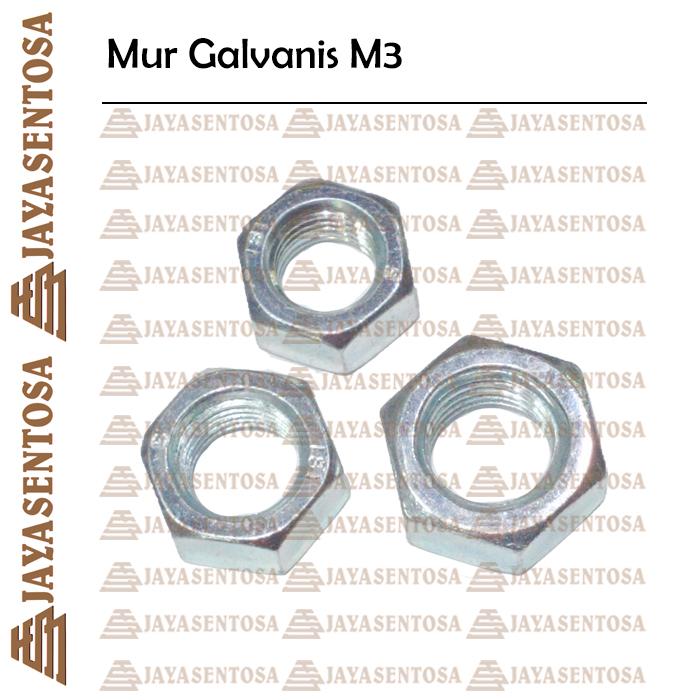 Jual Mur Galvavnis M3 / Mur Galvanis M3 Hexagonal / Nut M3 [ISI 100PCS] - Jakarta Pusat - jaya ...