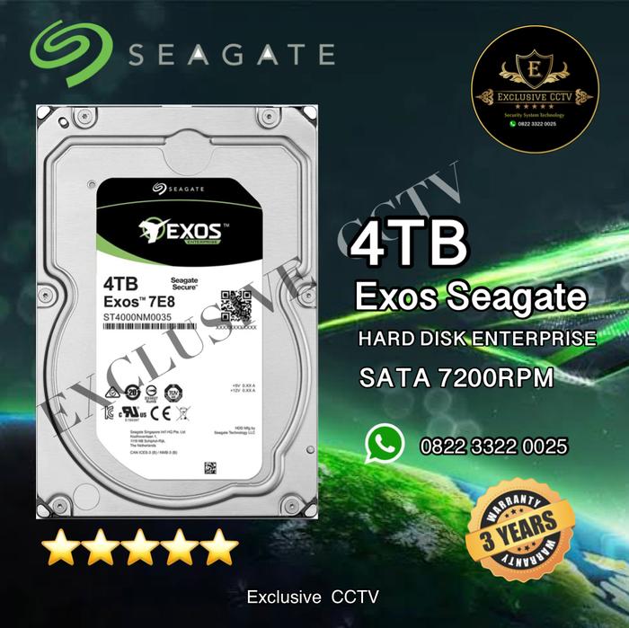 Jual SEAGATE EXOS 7E8 4TB 3,5" SATA HDD ENTERPRISE 7200RPM - Jakarta ...