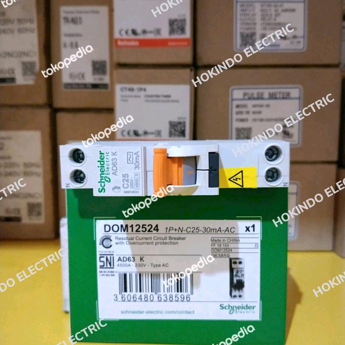 Jual RCBO / ELCB SLIM Schneider 1P+N 25A 30MA - Jakarta Pusat - HOKINDO ...