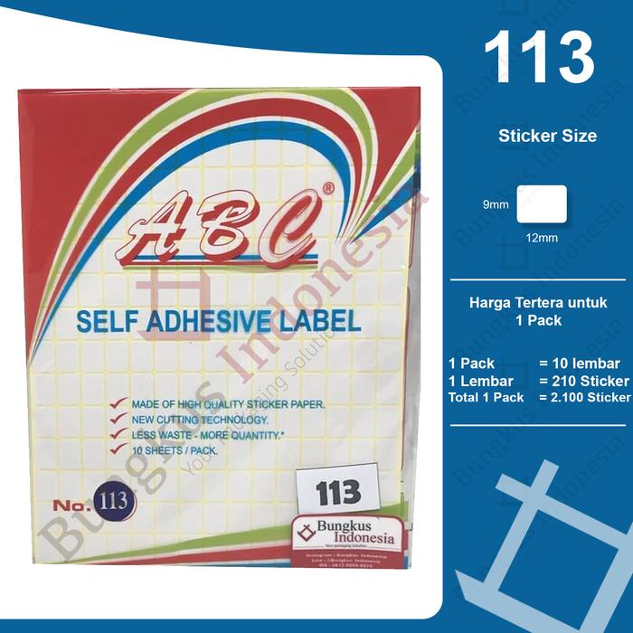 Jual Stiker Label ABC No 113 ( self adhesive label ) / label undangan ...
