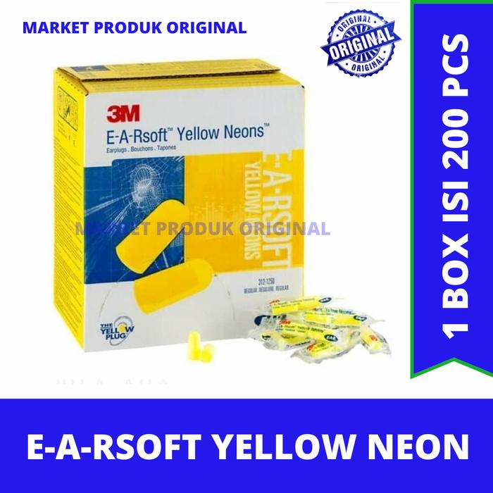 Jual 3m yellow neon earplug 312-1250 harga per box isi 200pcs - Jakarta ...