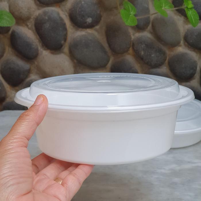 Jual THINWALL EASY PACK PUTIH SUSU MS-1000 FOOD CONTAINER BULAT 1000 ML ...