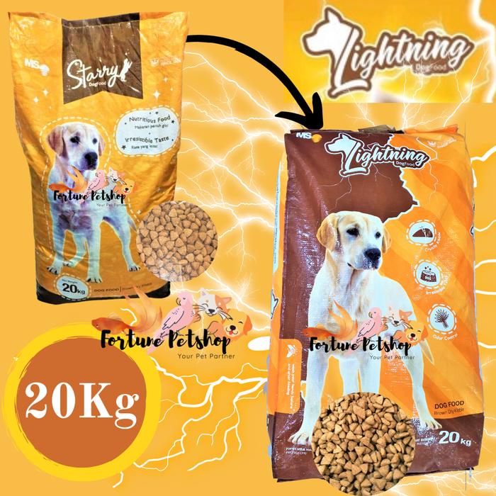 Jual EKSPEDISI - LIGHTNING Dog Food beef 20kg Pakan Anjing Lightning ...