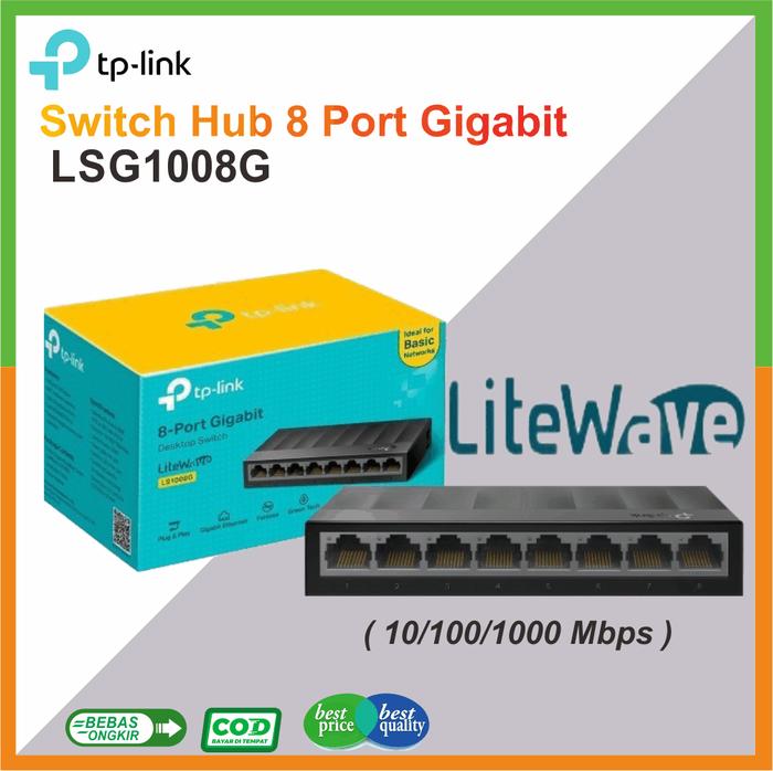Jual Switch Hub 8 Port Gigabit Internet LS1008G TP-Link 1Gbps Original ...
