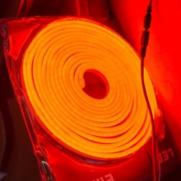 Promo NEON FLEXIBLE ORANGE 12V 5 meter Lampu led neon Flex 12V PANJANG ...