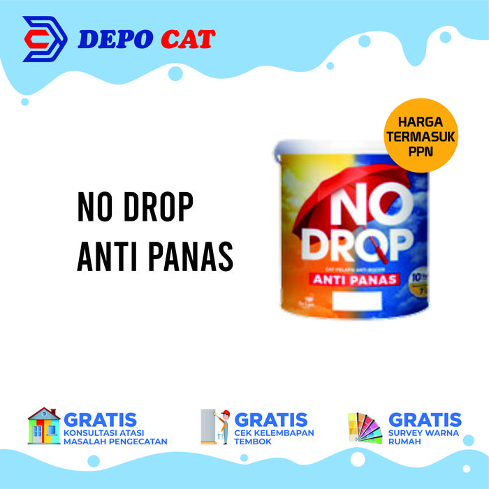 Jual No Drop Anti Panas 3,2L Cat Pelapis Anti Bocor - 002 Abu-abu - Kota Balikpapan - Depo Cat ...